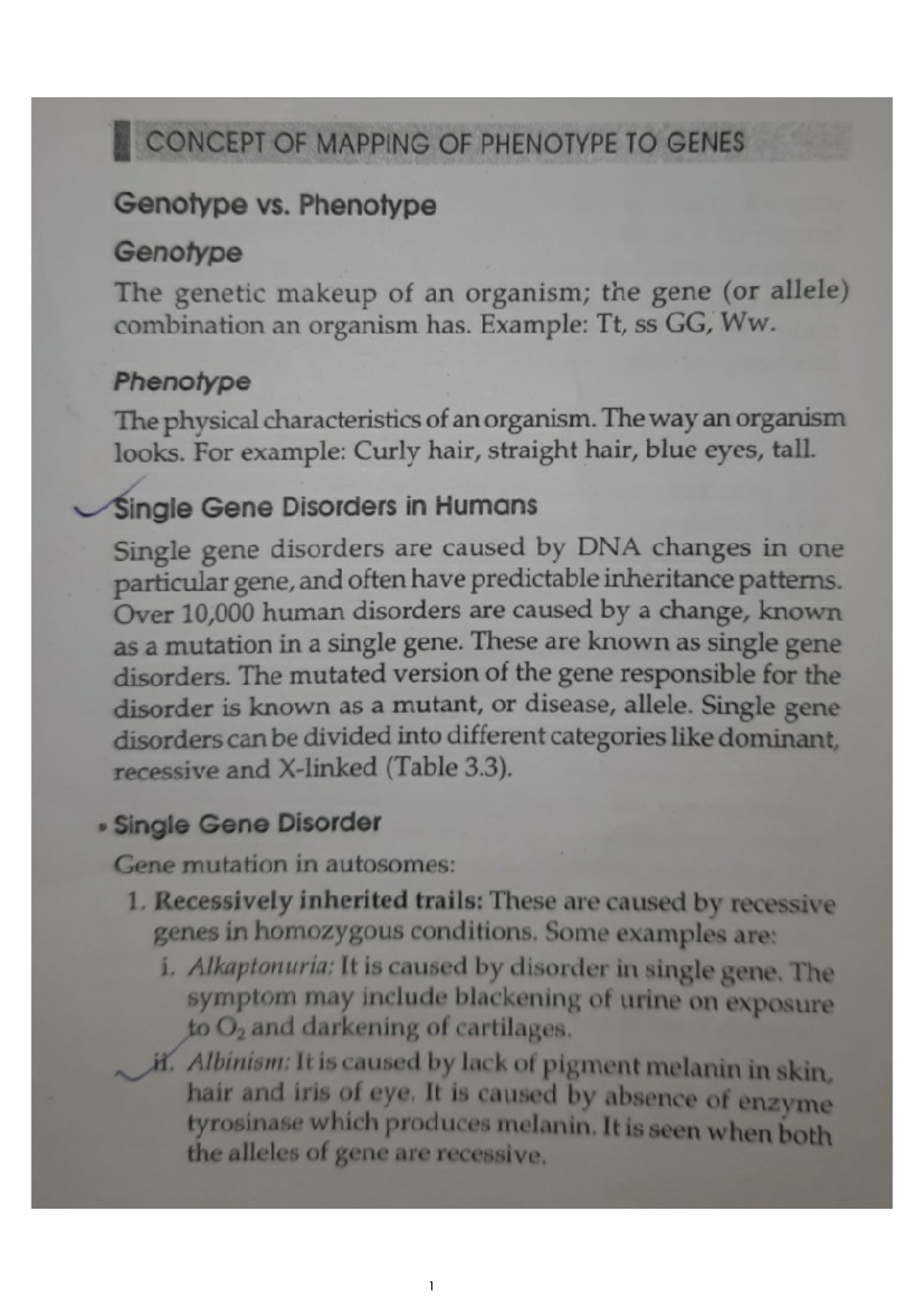 Single Gene Disorders: Mapping Phenotype to Genes - Studocu