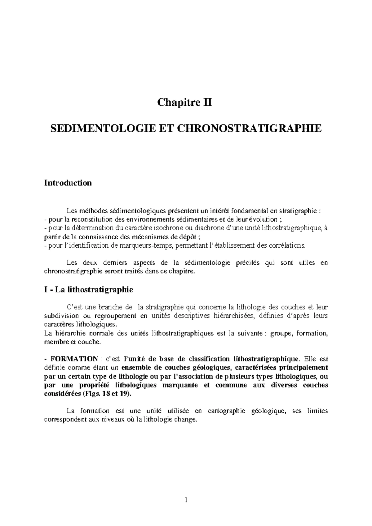 Cours stratigraphie S3 2020 - Chapitre II : Sédimentologie et ...