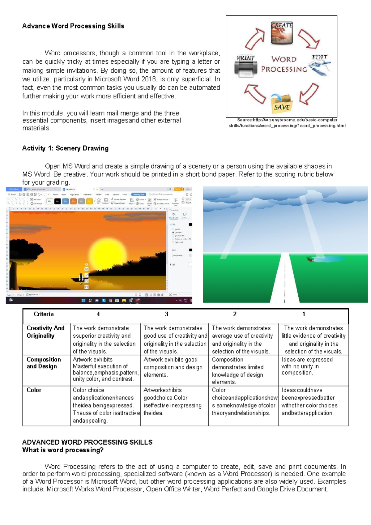 Advanced Word Processing Skills (Module) - MS Word 2016 Guide - Studocu