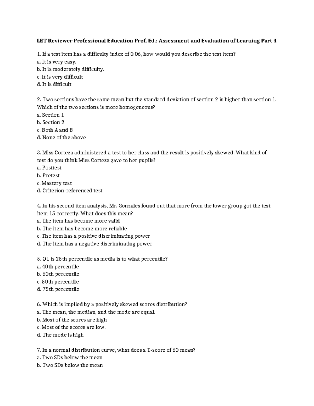 Assessment and Evaluation in Learning Part 4 - LET Reviewer ...