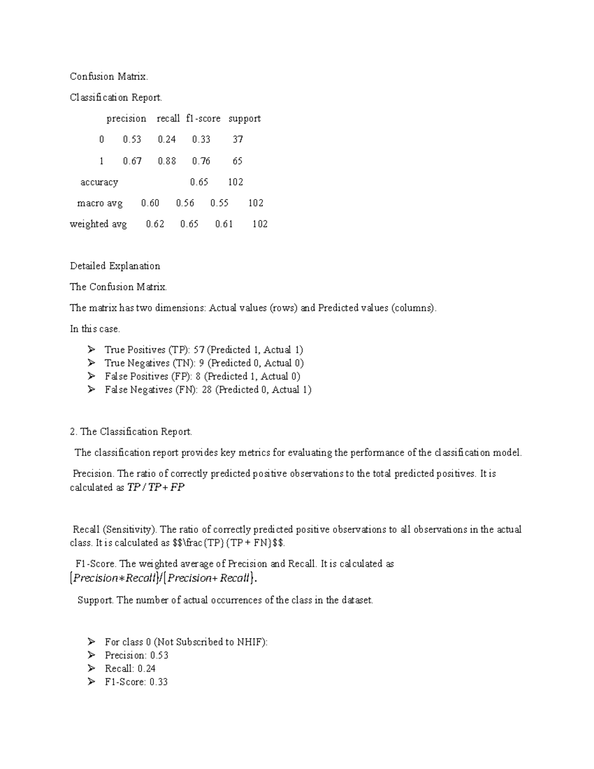 Binary Logistic Regression Analysis of NHIF Subscription Data - Studocu