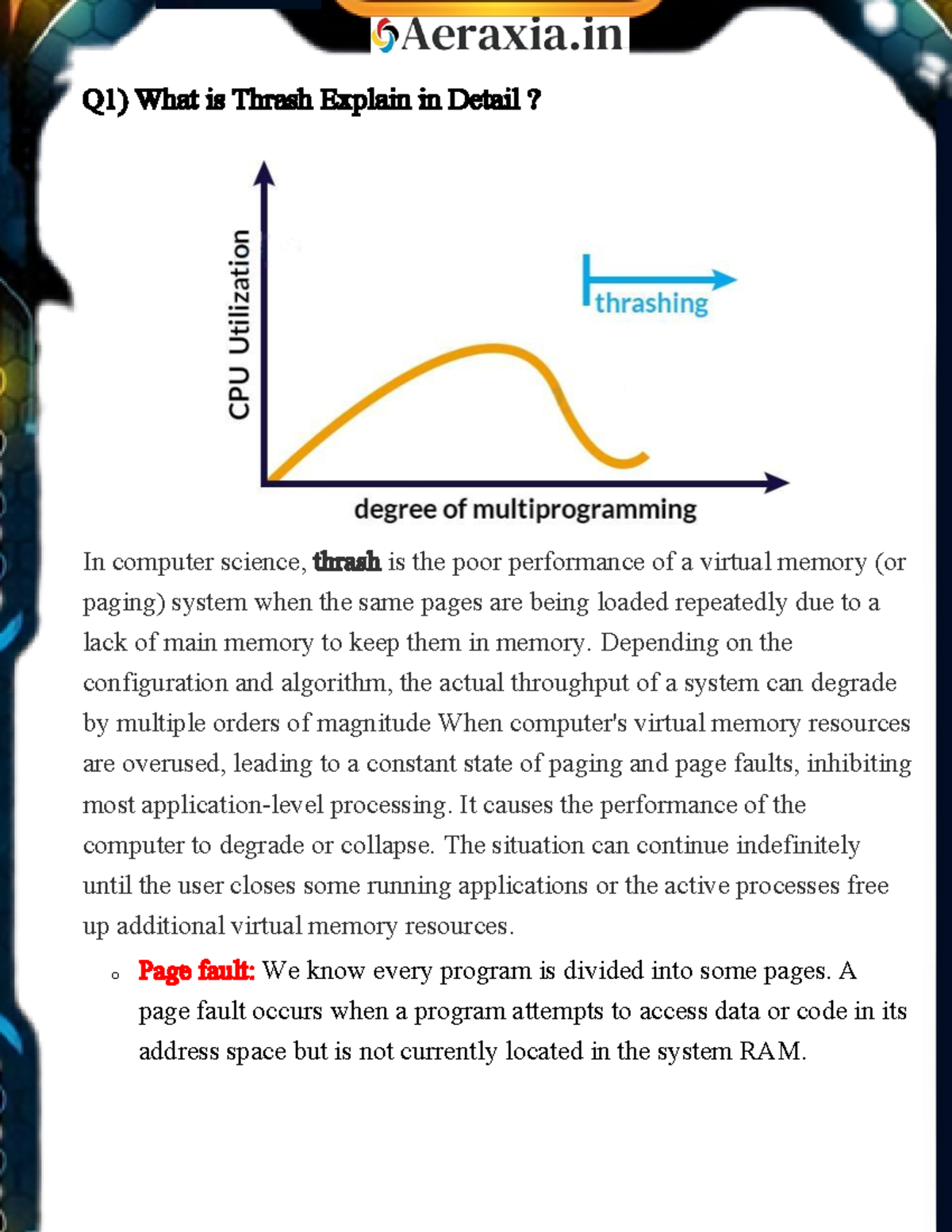 OS Module 4 - Memory Management Concepts: Thrashing & Fragmentation ...
