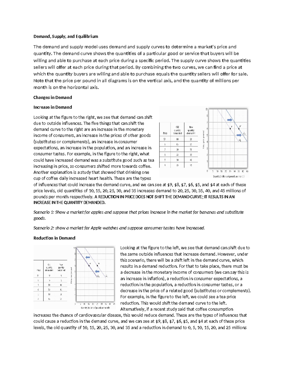 Demand, Supply, and Equilibrium Analysis in Economics - Studocu