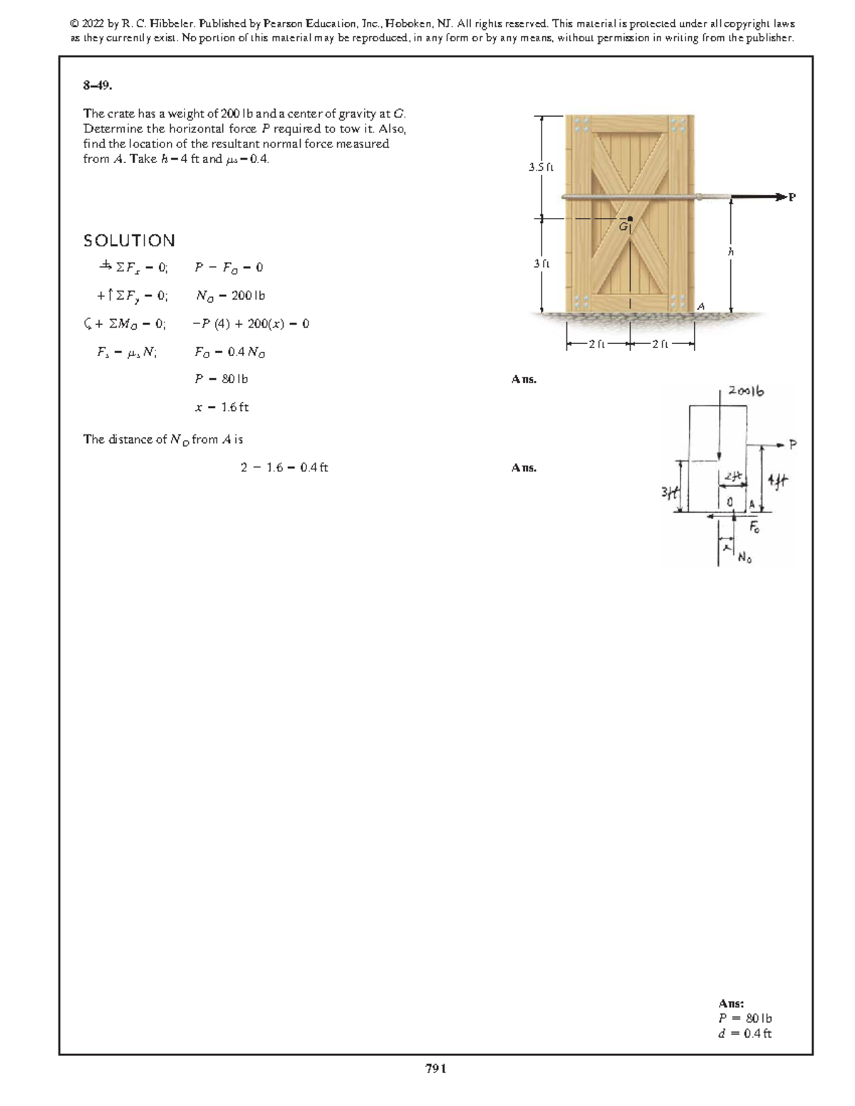 SWK 15th Ed Solution Manual - Crate Towing Force Calculation - Studocu