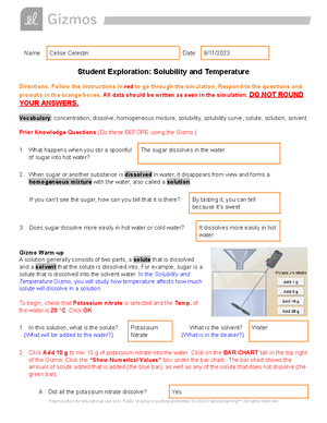 1.07 Properties of Matter Lab - All numbers need appropriate units and ...