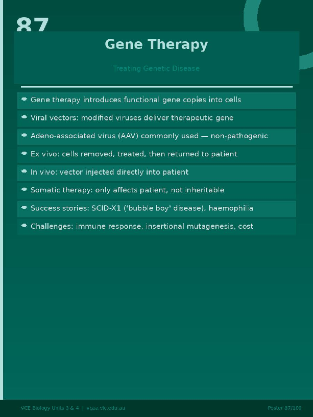 87 gene therapy detail - biology unit 3/4 summary for the topic - K7 ...