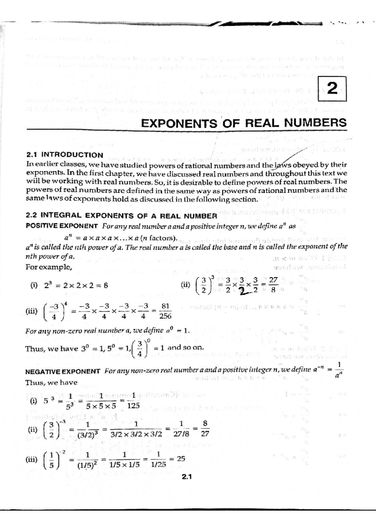 Chapter 2 & 3: Exponents of Real Numbers - Detailed Overview - Studocu