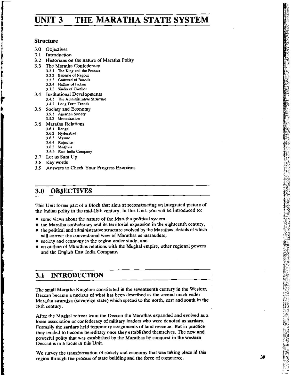 Maratha State System in the 18th Century - HIS 101 Lecture Notes - Studocu