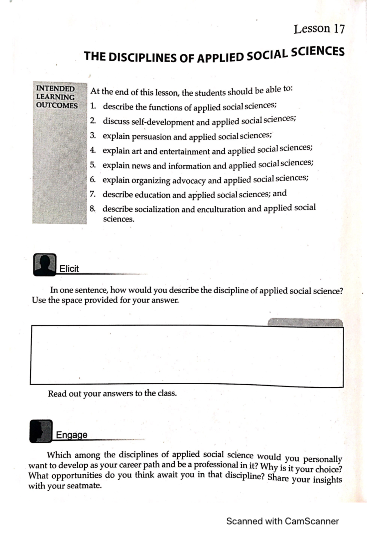 Applied Social Sciences: Functions & Effects - Lesson 17 Overview - Studocu