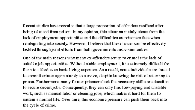Reoffending Rates: Causes and Solutions for Offenders' Reintegration ...