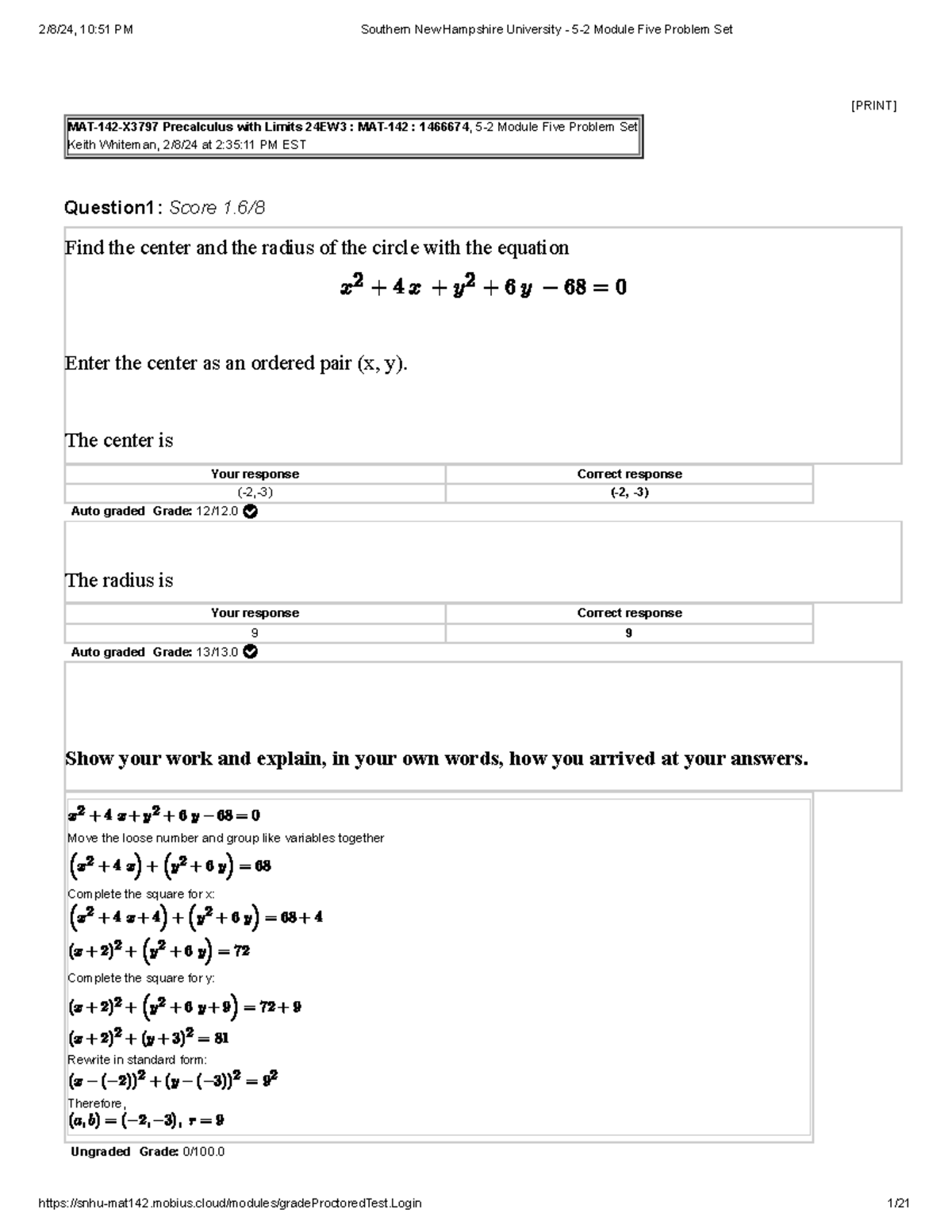 MAT-142-X3797 Final Exam Review: Module 5 Problem Set Guide - Studocu