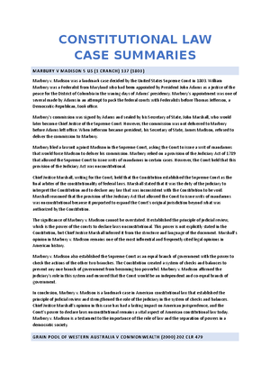 Week 12(A) - Overview of Express Rights and Freedoms in Australia - Studocu