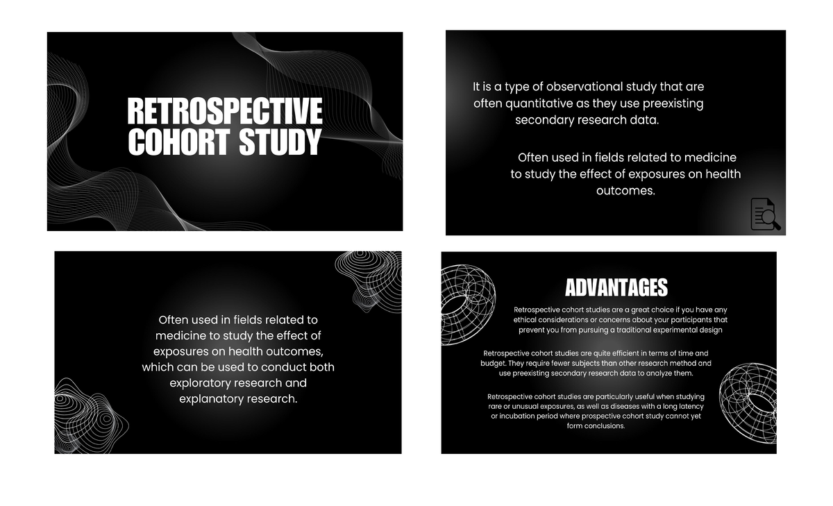 Retrospective cohort studies - It is a type of observational study that ...
