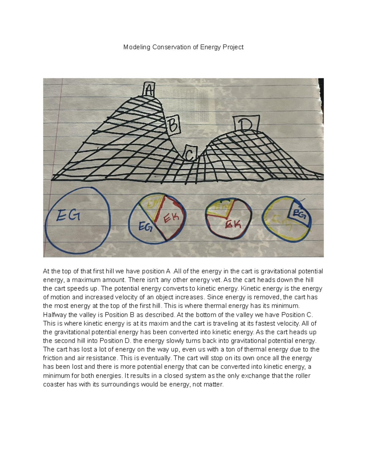 Lab 5 - Modeling Conservation of Energy Project: Edgenuity Summary ...