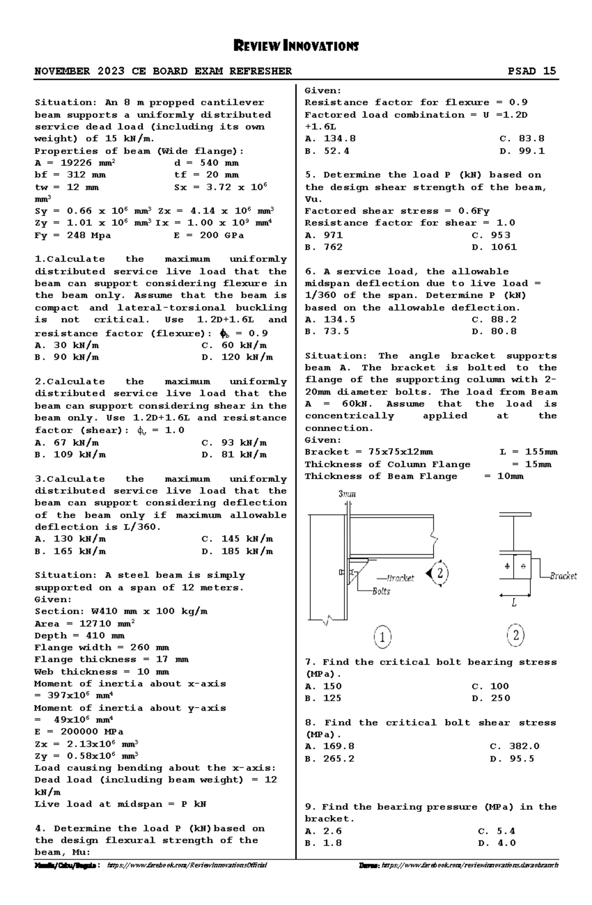 PSAD 15 - Board Exam Practice Problems & Solutions 2023 - Studocu