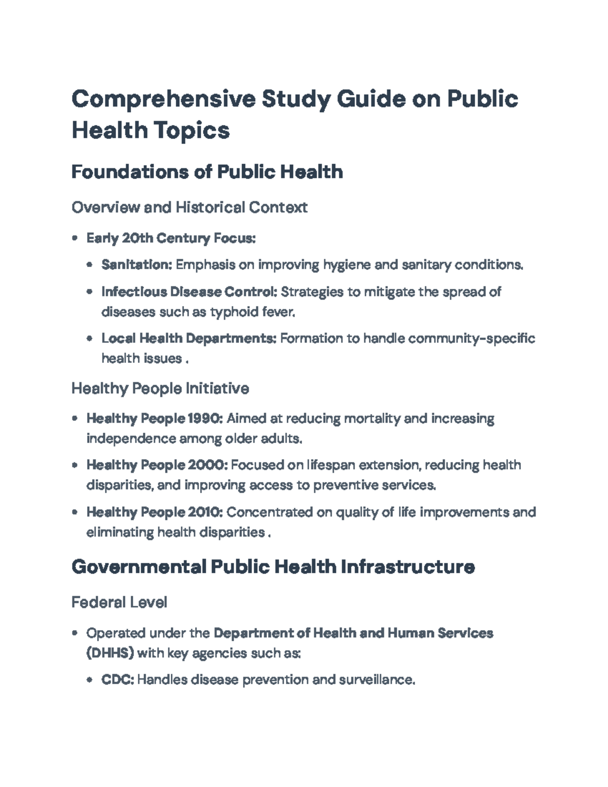 Public Health Study Guide - Key Topics & Overview for Effective ...