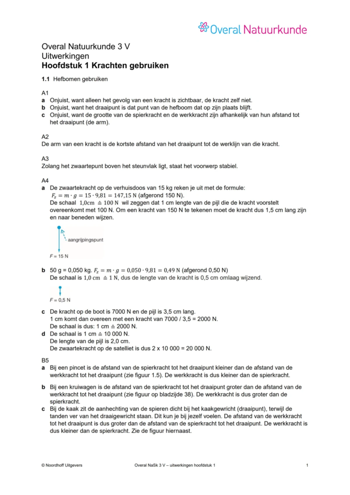Natuurkunde havo 2 hoofdstuk 6 - Overal NaSk 1-2 havo / vwo Uitwerkingen Hoofdstuk 6 ...