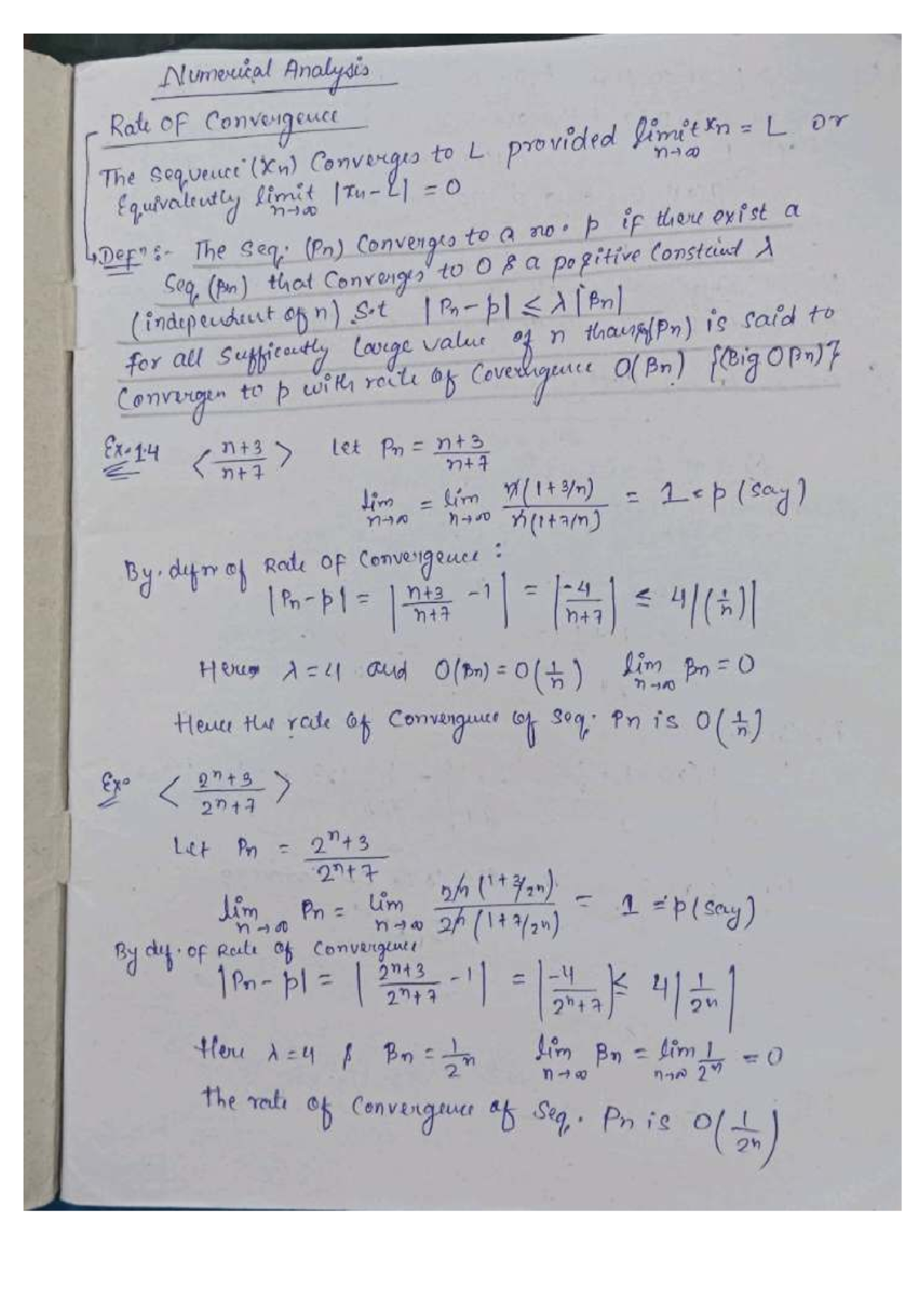 Numerical Analysis: Convergence Rates and Root-Finding Methods - Studocu