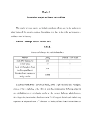 Chapter 5 - QUALITATIVE RESEARCH - CHAPTER V SUMMARY OF FINDINGS ...