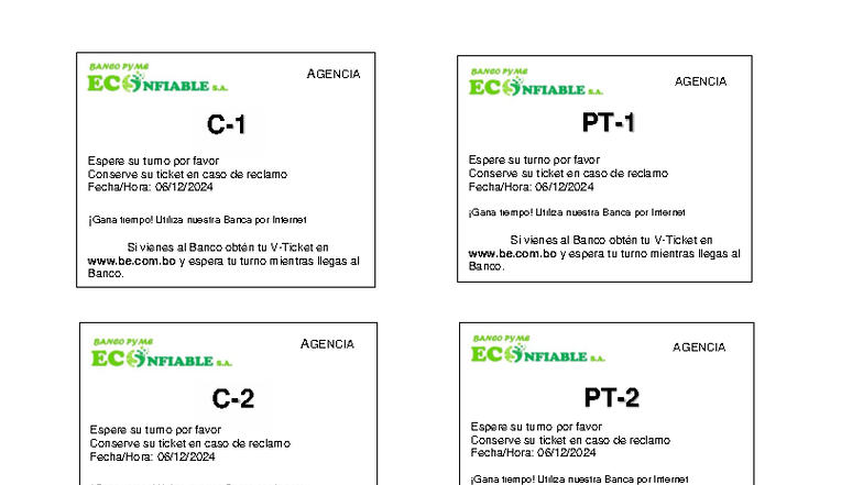 Ticket de Banco Econfiable SS: Instrucciones y Recomendaciones - Studocu