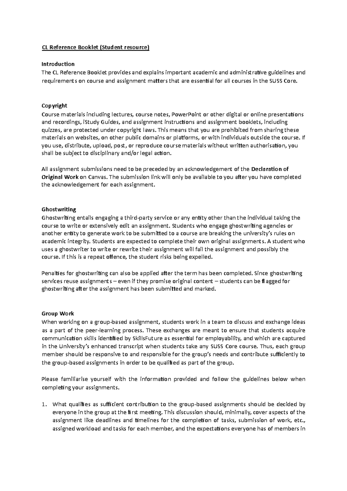 CL Reference Booklet for SUSS Core Courses - July 2024 - Studocu