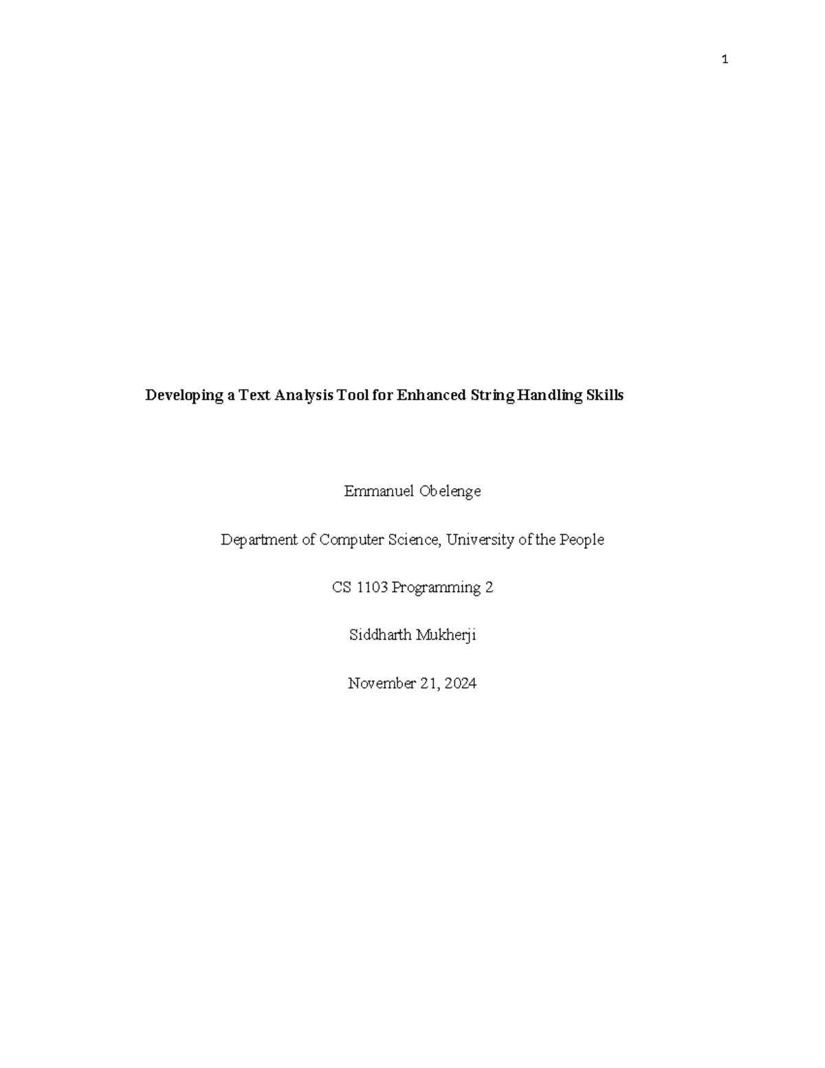 CS 1103 - Unit 1 Programming Assignment: Text Analysis Tool - Studocu