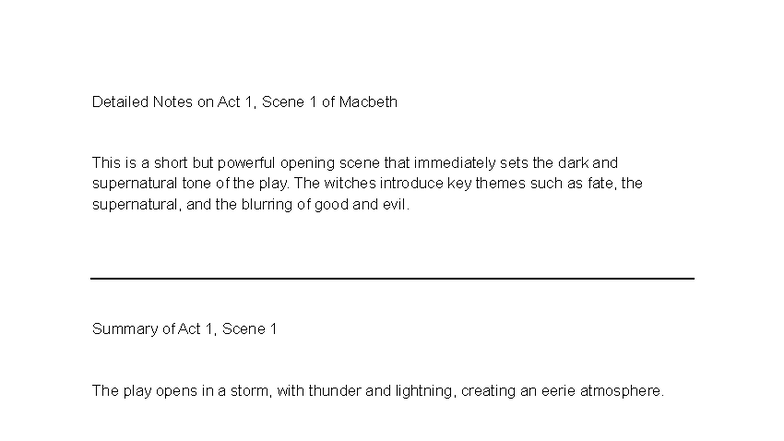 Macbeth Act 1: Detailed Scene Analysis and Key Themes - Studocu