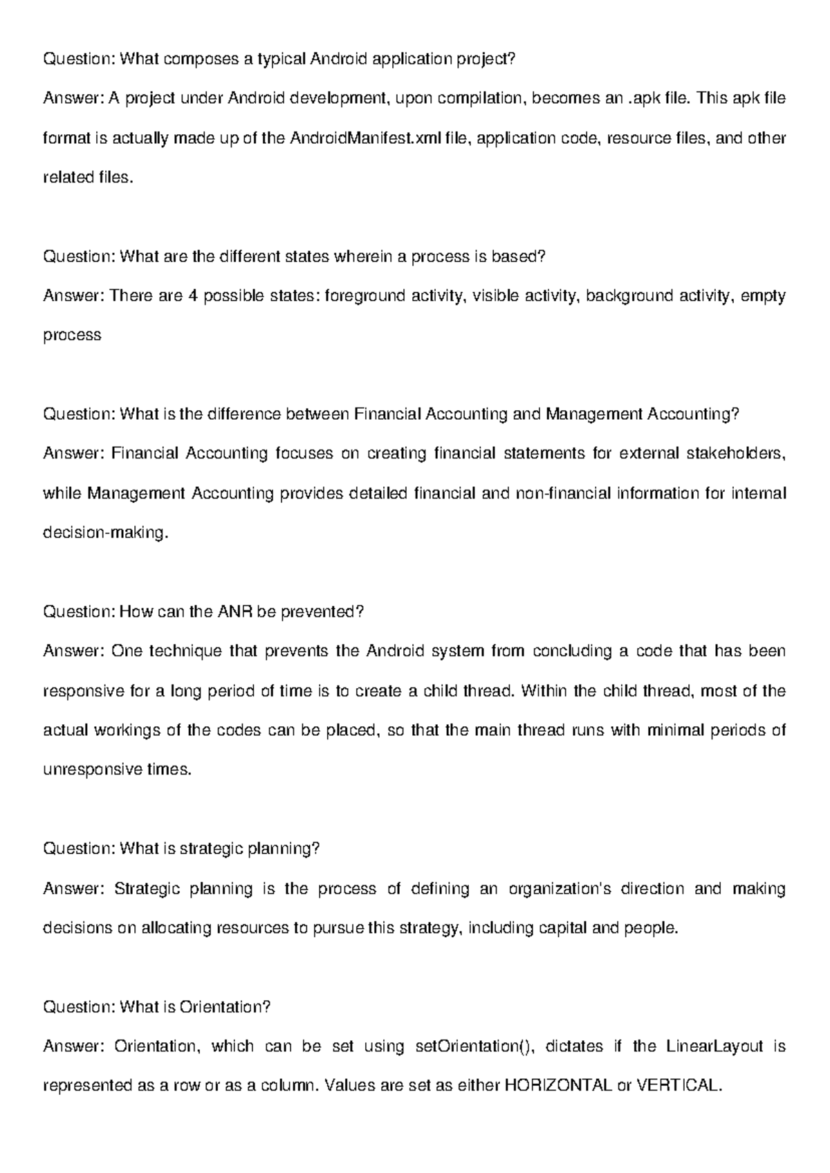 Android Application Development Concepts And Processes Studocu