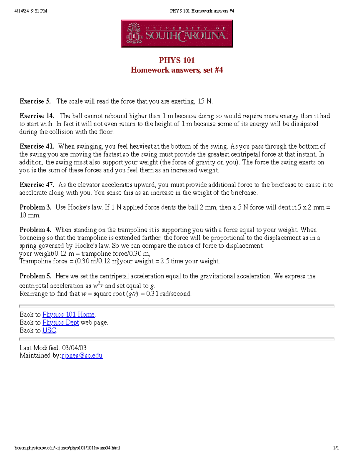 PHYS 101 Homework answers #4 - 4/14/24, 9:51 PM PHYS 101 Homework answers # - Studocu