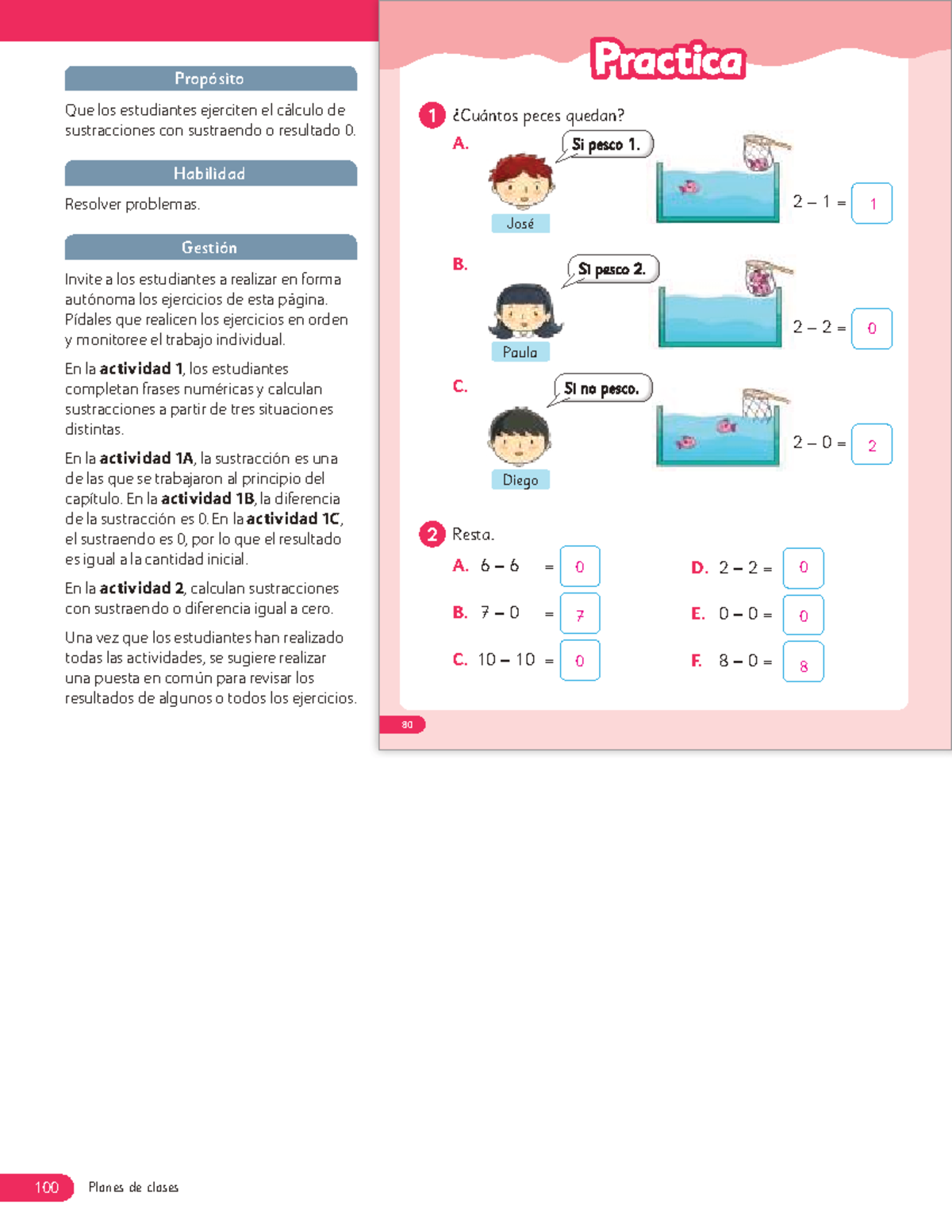 Práctica de Sustracciones y Comparaciones en Matemáticas 1º Básico ...