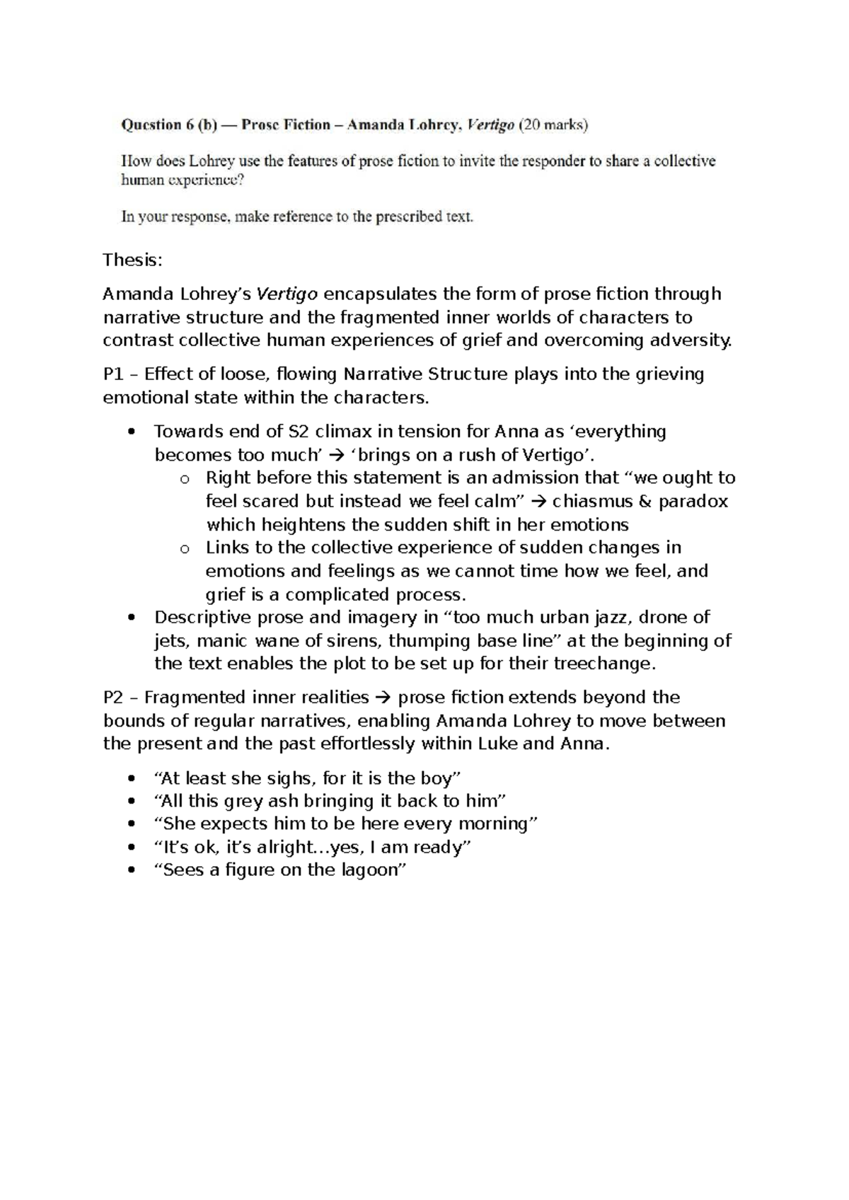 Vertigo (ENG 101) - Analyzing Narrative Structure and Grief in Amanda ...