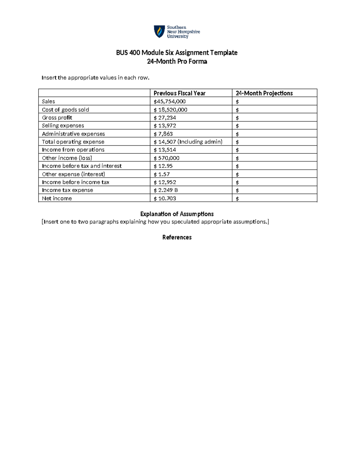 BUS 400 Module Six Assignment Template - BUS 400 Module Six Assignment ...