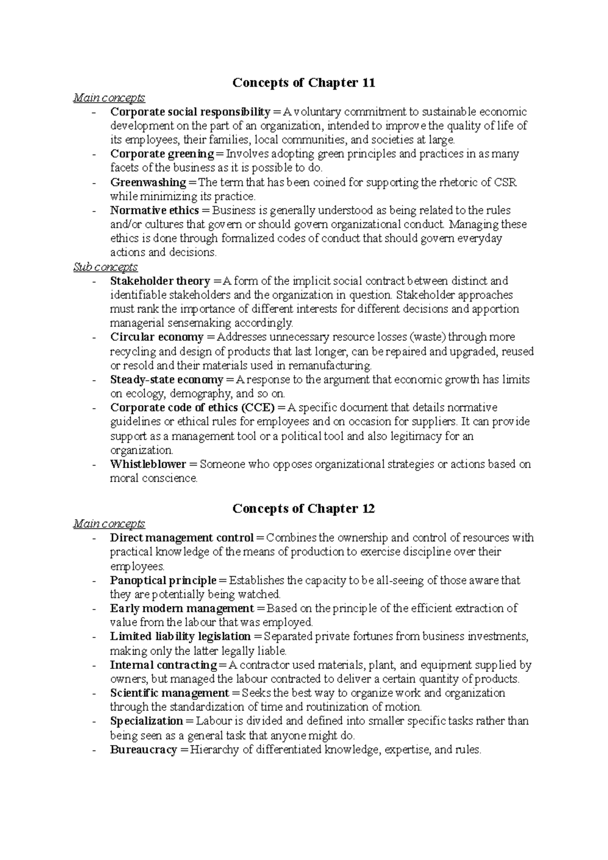 Concepts for OT Final Exam - Key Ideas from Chapters 5, 11, & 12 ...