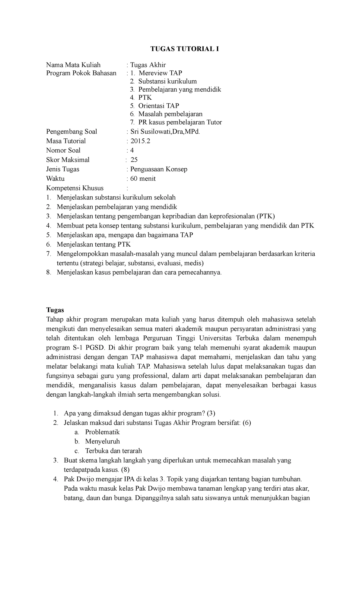 MUH. Fahzriyah 043422083 T2 ISIP42151 - TUGAS TUTORIAL KE- PROGRAM STUDI SOSIOLOGI NAMA ...