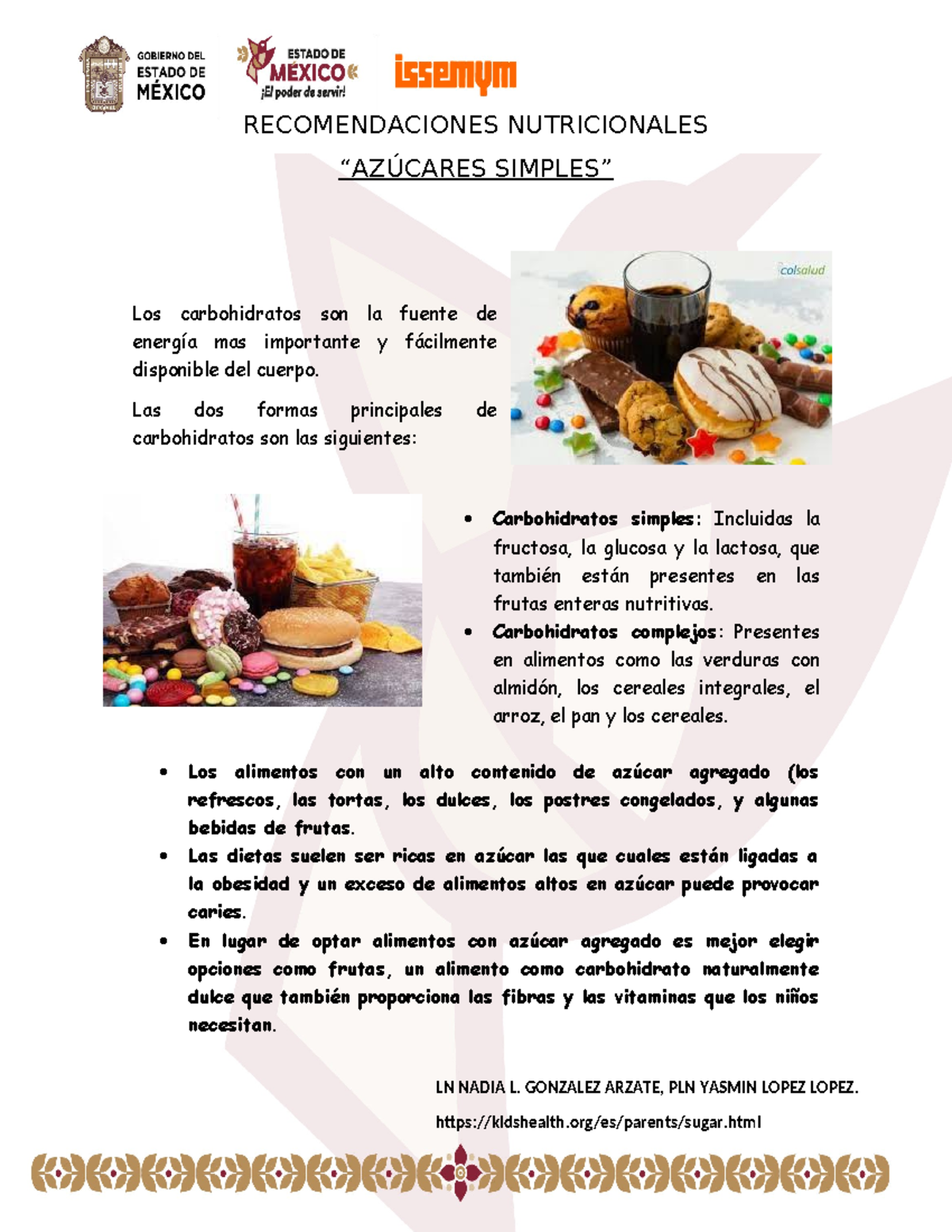 Azúcares Simples 2025 - Recomendaciones Nutricionales y Tips - Studocu