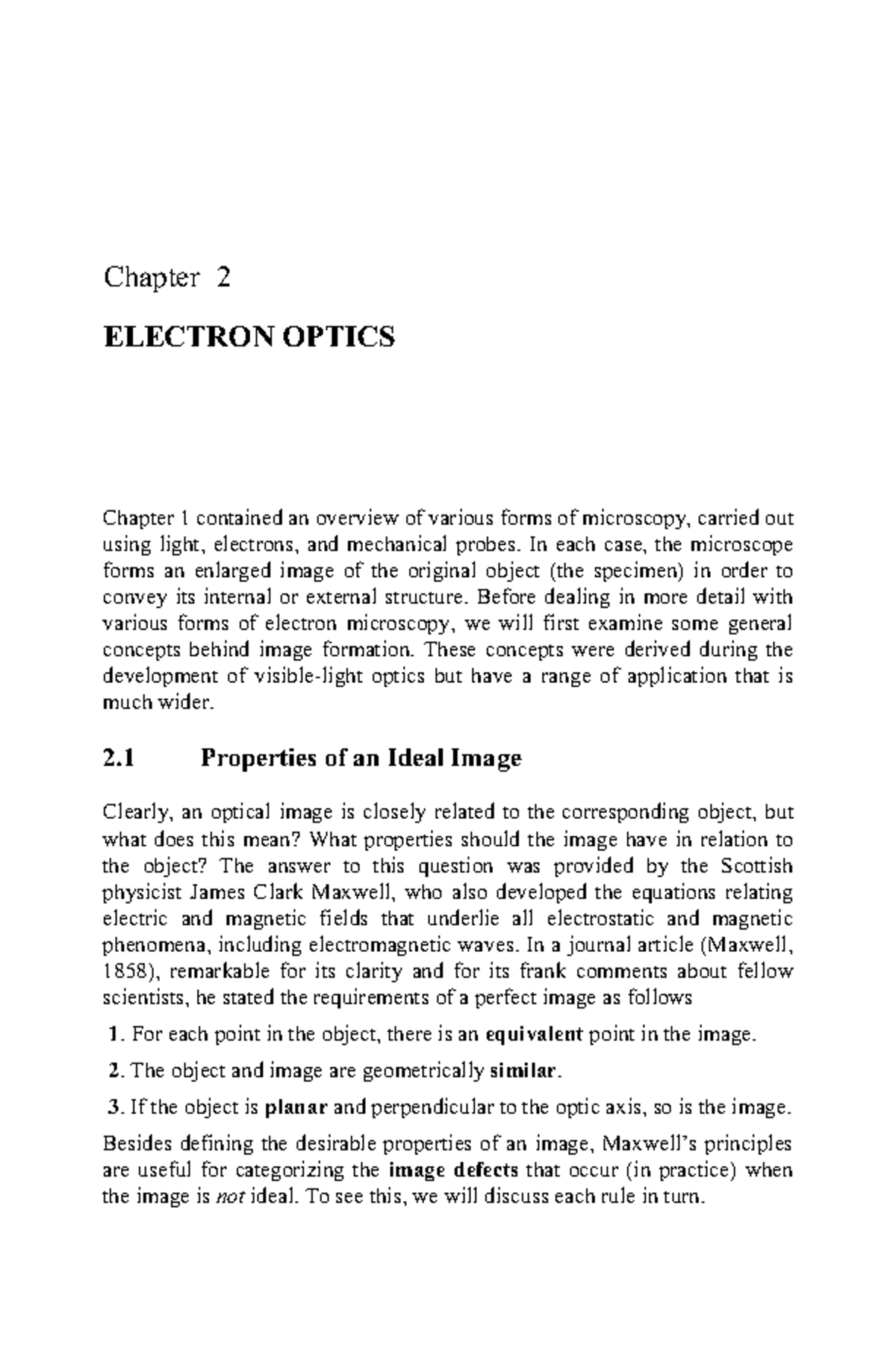 Chapter 2: Understanding Electron Optics Principles and Image Formation ...
