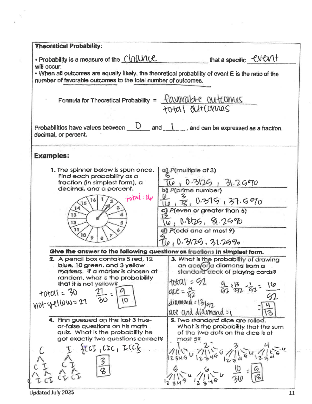 Midterm Study Guide for Course CODE 101: Theoretical Probability Concepts - Studocu