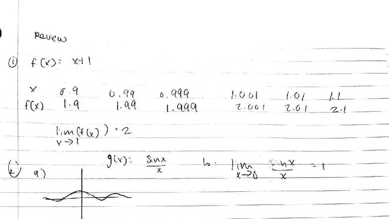 Calculus Review: Limits and Continuity Concepts - Studocu