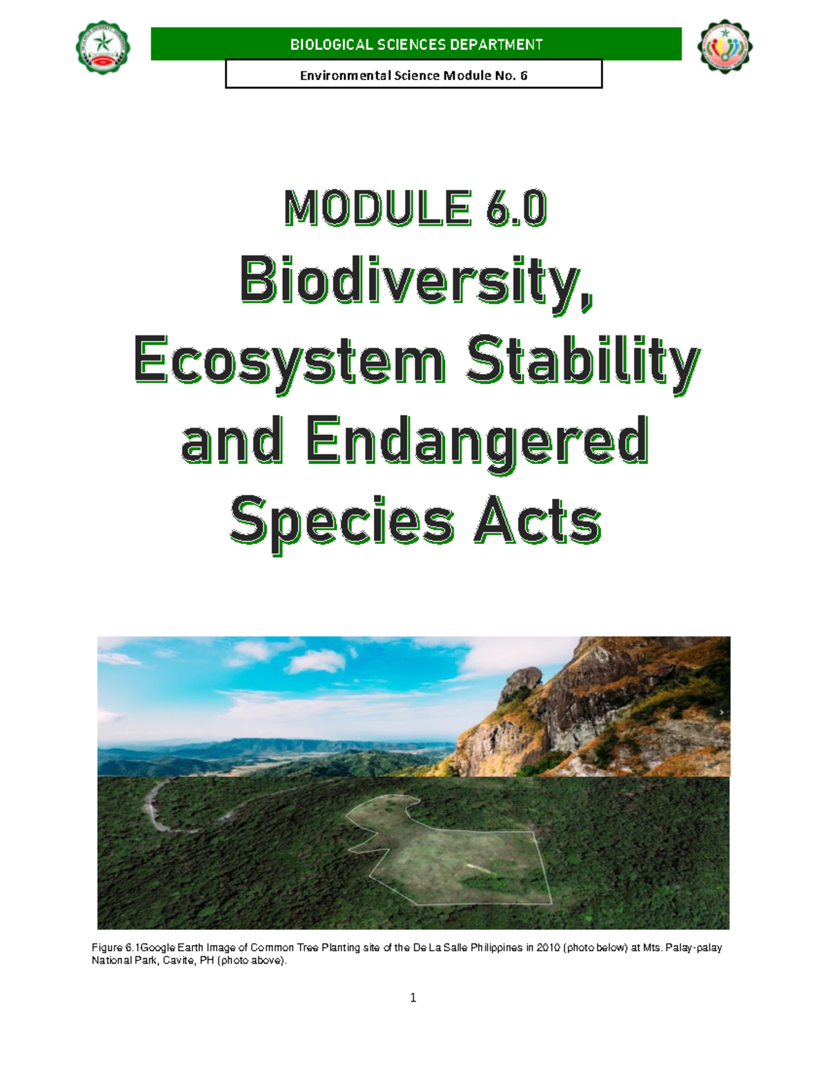 Module 06: Biodiversity Significance & Conservation Strategies - Studocu