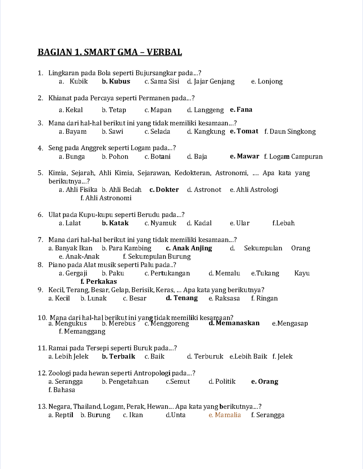 SMART GMA Quiz: Verbal & Numerical Exercises and Solutions - Studocu