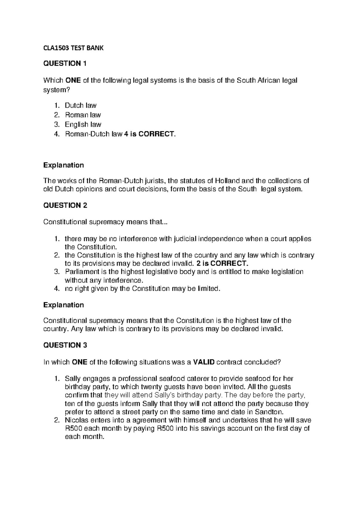 Pdf - looking for CLA 1503 Prescribed book - General Principles of ...