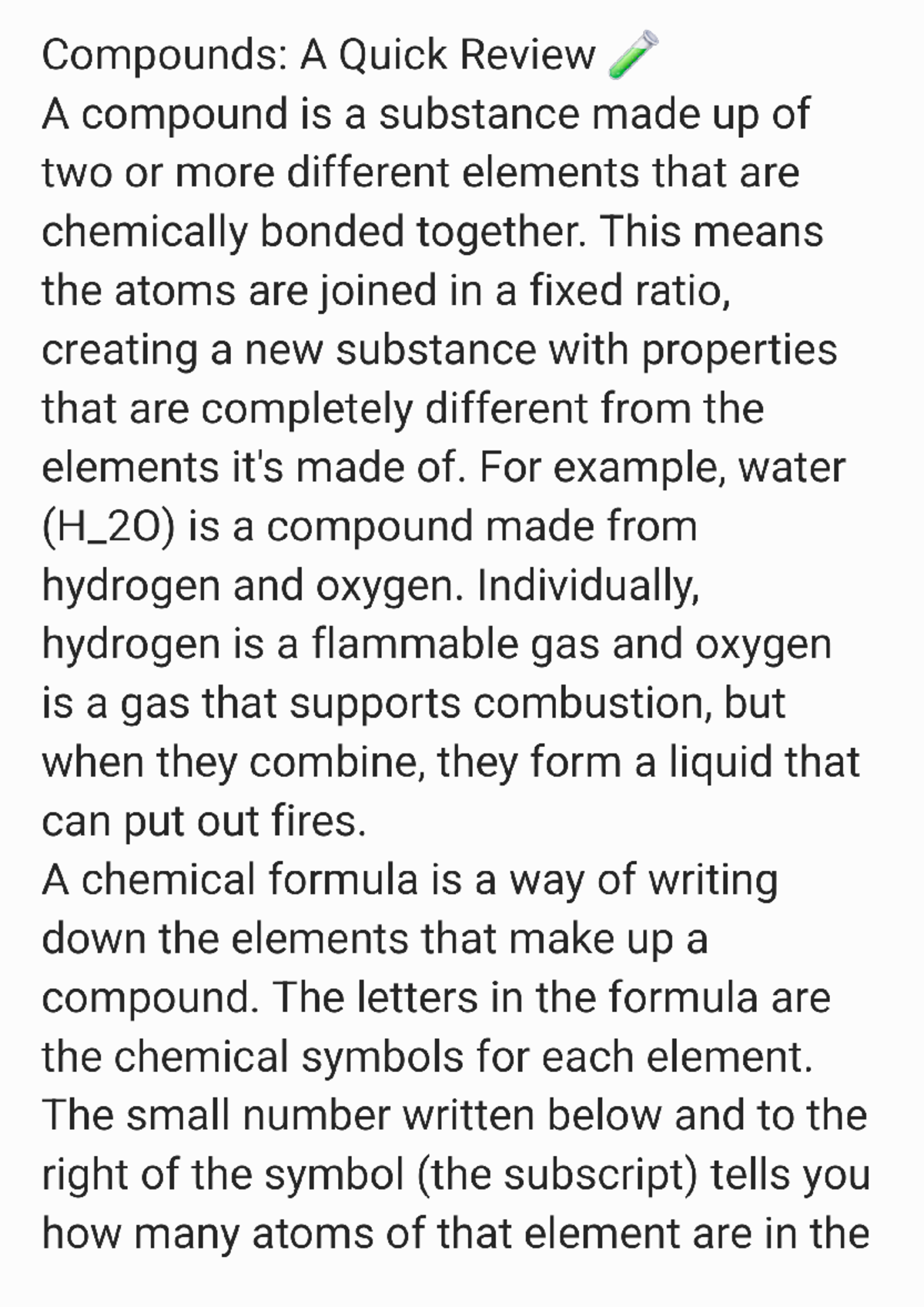 Compounds: A Quick Review for Actom - Grade 9 Science - Studocu