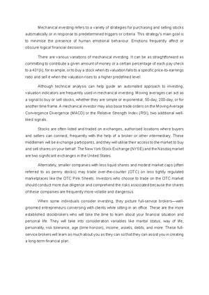 FIN Assignment - FIN358 - FACULTY OF BUSINESS & MANAGEMENT FIN358 ...