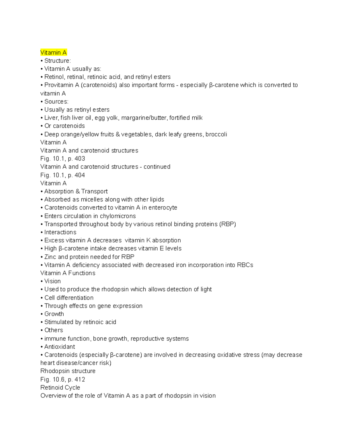 Fat Soluble Vitamins: Structure, Functions, and Deficiencies (NUTR 101 ...