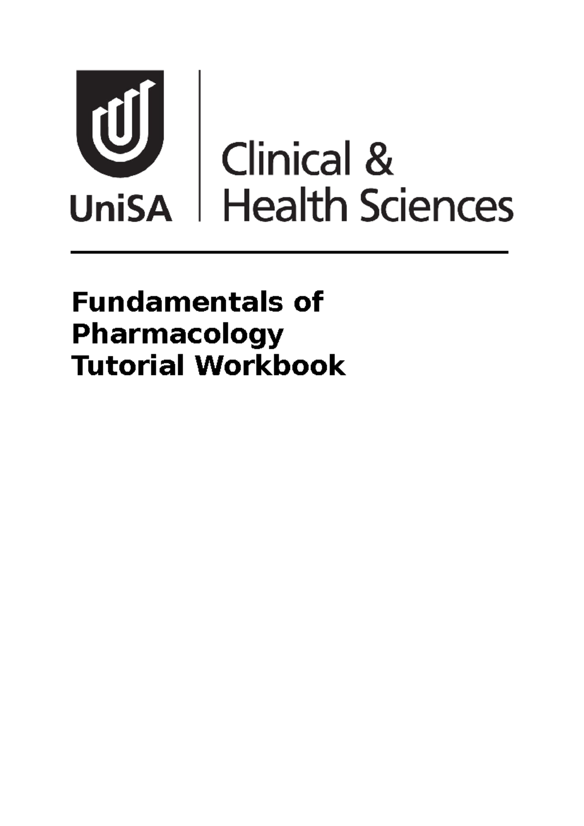 Tutorial 1 Fundamentals of Pharmacology ...