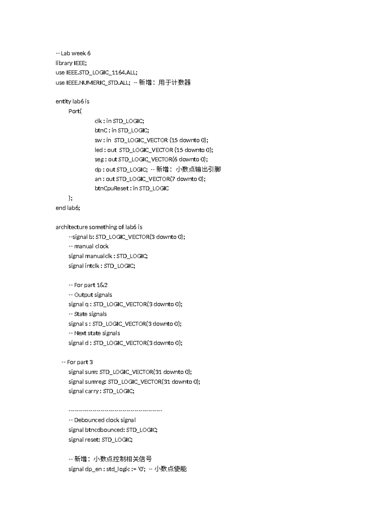 Lab 6: Main Code for Final Project in Digital Logic Design - Studocu