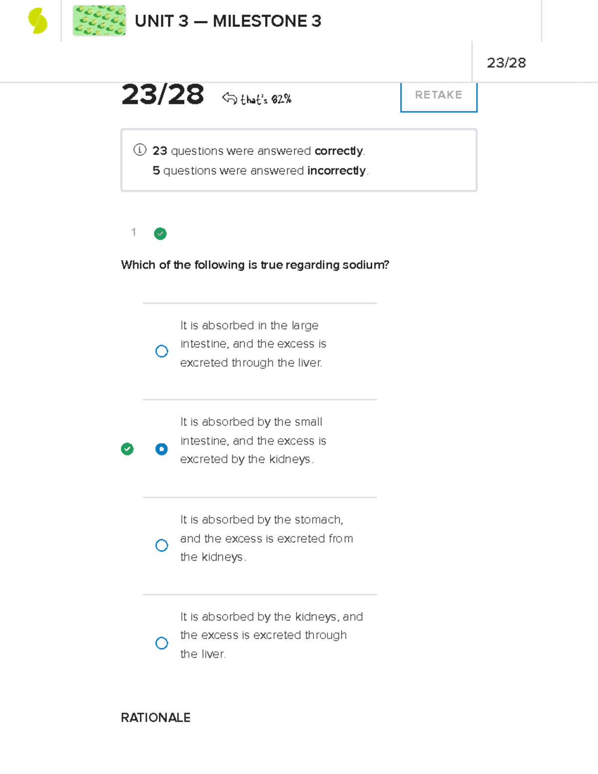 Nutritional Concepts: Milestone 3 Quiz (Intro to Nutrition) - Studocu
