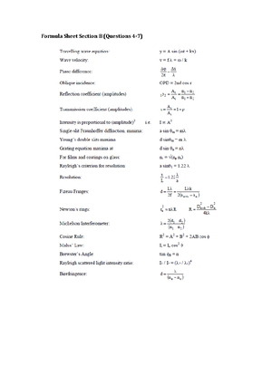 Cardinal Points of Thick Lenses: Vergence and Refraction BUP - Studocu