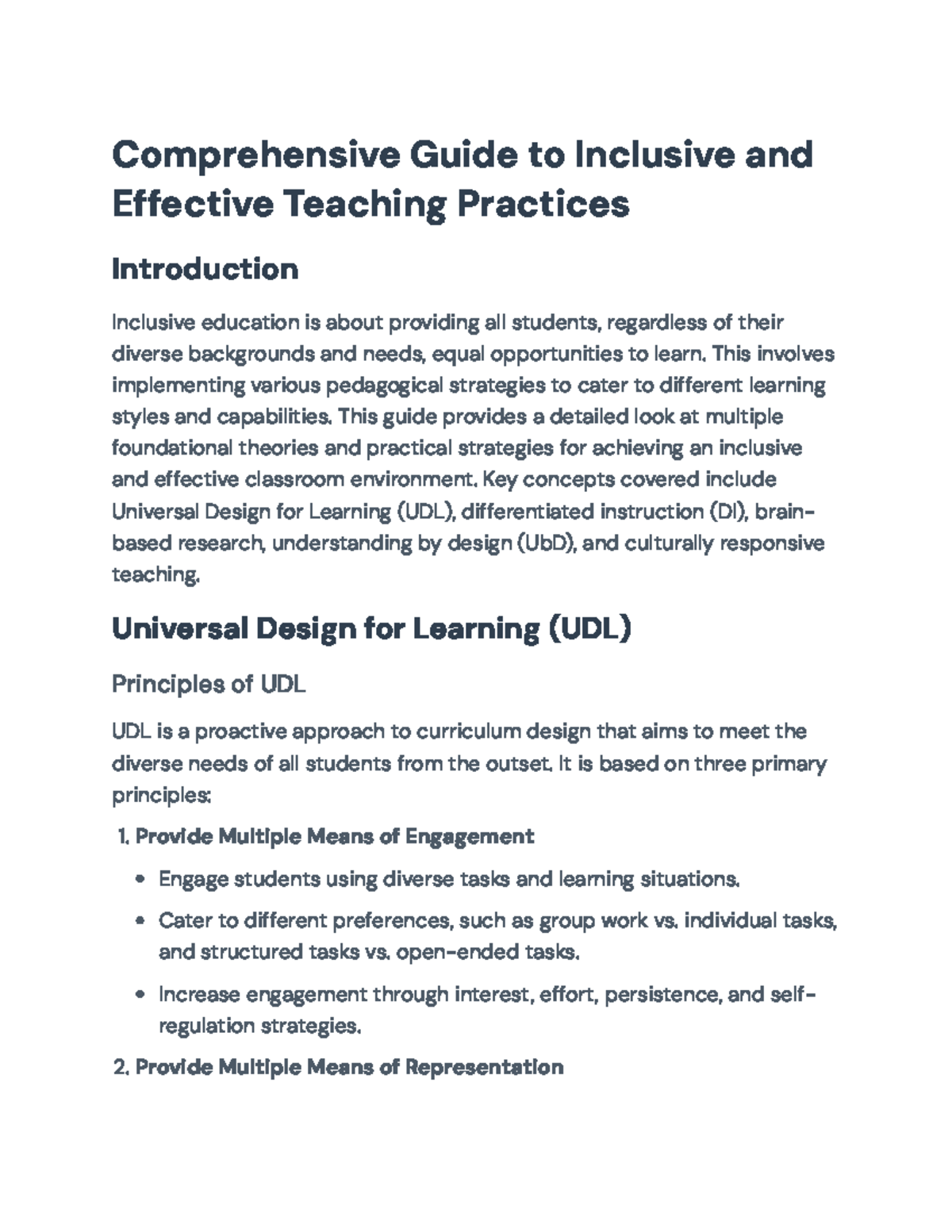 Comprehensive Guide to Inclusive Teaching Practices for Diverse ...