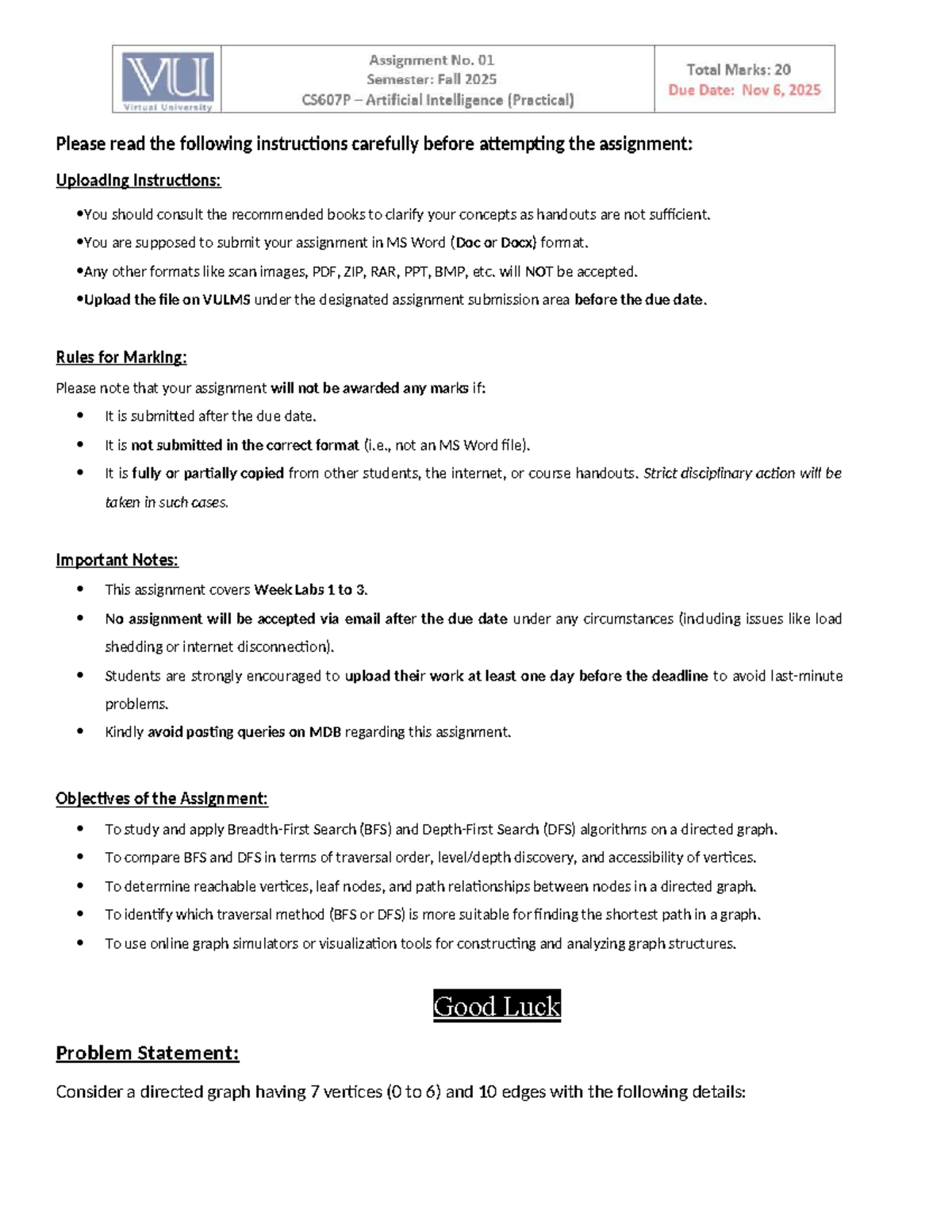 Fall 2025 CS607P Assignment Instructions and Graph Analysis - Studocu